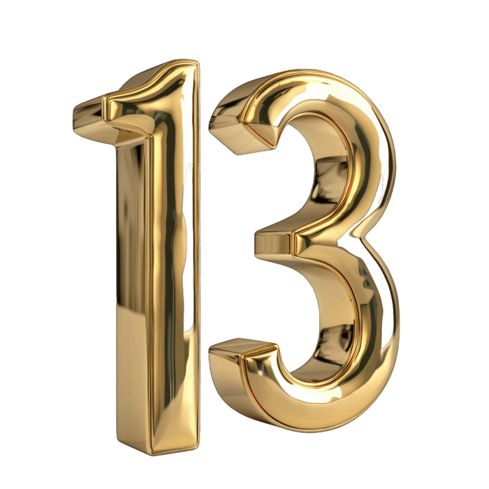 Number 13 PNGs for Free Download