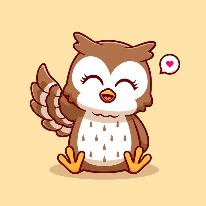Cute Owl Chick Vector Art, Icons, and Graphics for Free Download
