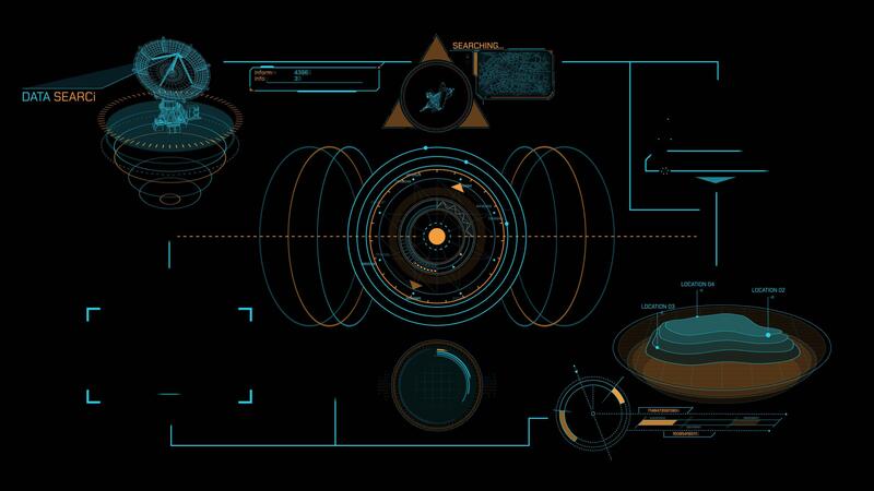 Animated high-tech screen for working with data 53330561 Stock Video at ...