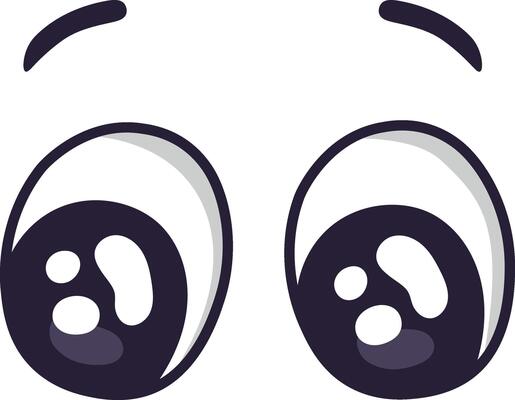Cute Cartoon Eyes Vector Art Icons And Graphics For Free Download