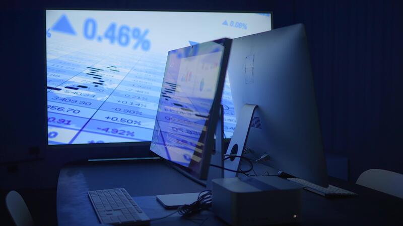Explore a Modern Trading Setup featuring Dual Monitors along with ...