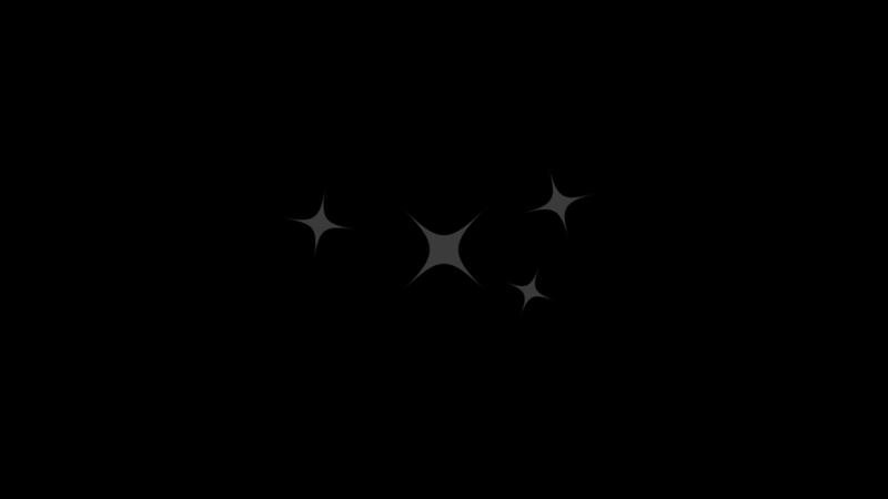 Twinkling stars animation, white cartoon, doodles style stars blinking, glitter on black ...