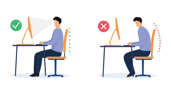 Correct Sitting Posture Vector Art, Icons, and Graphics for Free Download