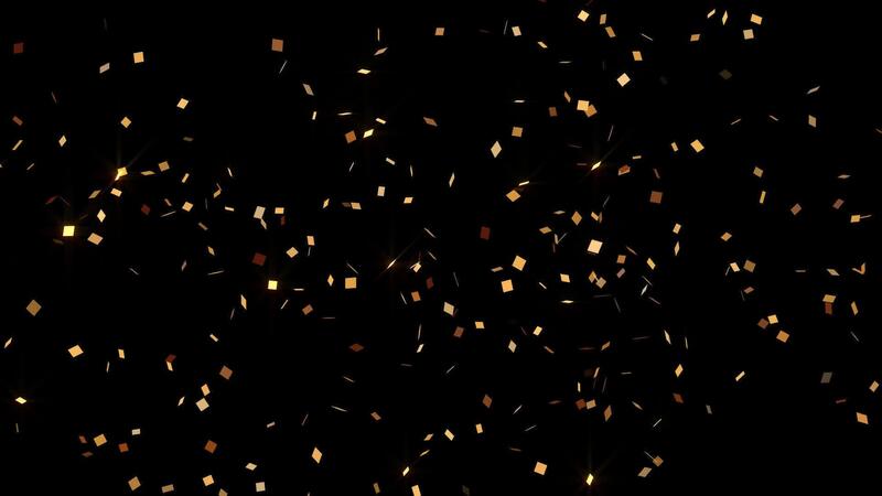Golden confetti burst - confetti explodes from left and right then double pops and falls ...
