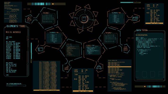 Hacking Screen Stock Video Footage for Free Download