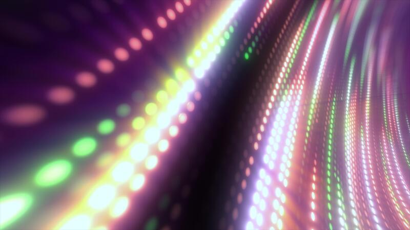 Colorful abstract light pattern with flowing pink, purple, and orange dots. Ideal for vibrant ...