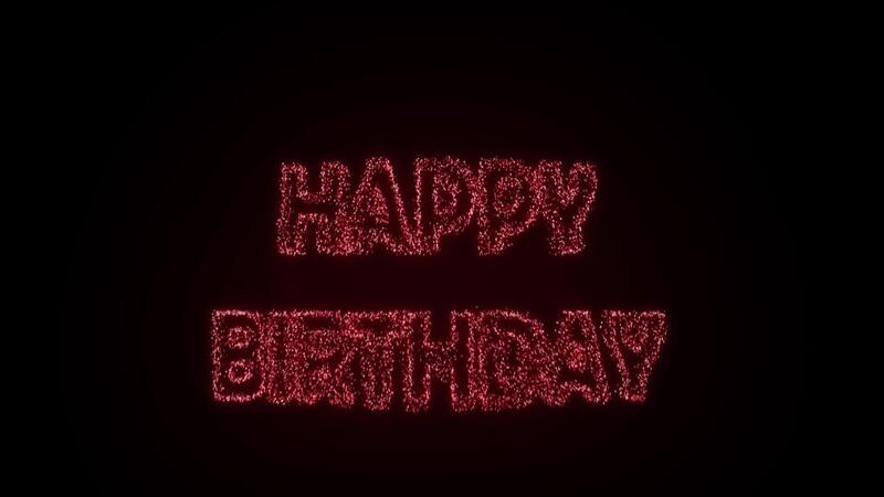 Happy Birthday exploding text like firework celebrate time three style ...