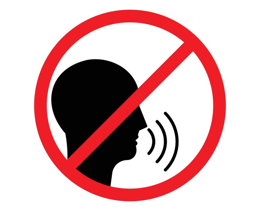 No Talking Sign Vector Art, Icons, and Graphics for Free Download