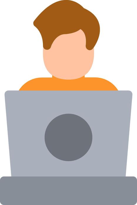 Person Using Computer Vector Art, Icons, and Graphics for Free Download