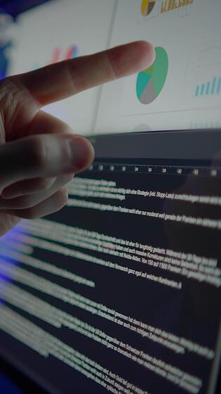 Engaging in the process of analyzing data trends using interactive ...