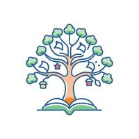 Knowledge Tree Icon Tree Roots Silhouette Icon, Knowledge Symbol,...