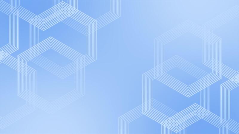 Royal Blue Color Wiggling Hexagonal Shapes With Parallel Lines Modern Design Geometrical