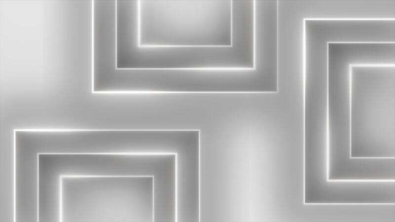 White Color 3d Square Shaped Multiple Glowing Shiny Luxury Lines Modern Design Loop Able