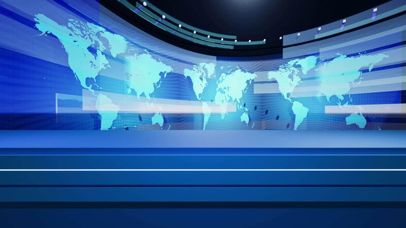 News background, News studio background world map with anchor table ... News background, News studio background world map with anchor table ...