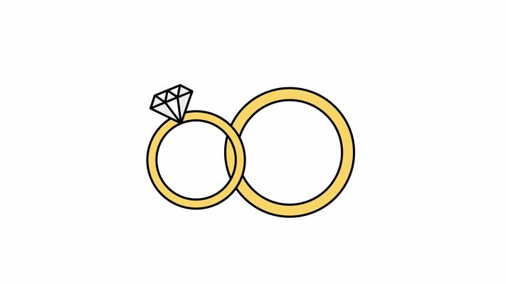 Wedding Ring Animation Stock Video Footage for Free Download