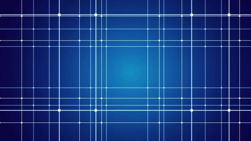 Digital grid pattern on blue background, animated geometric square grid suitable for hud, FUI ...