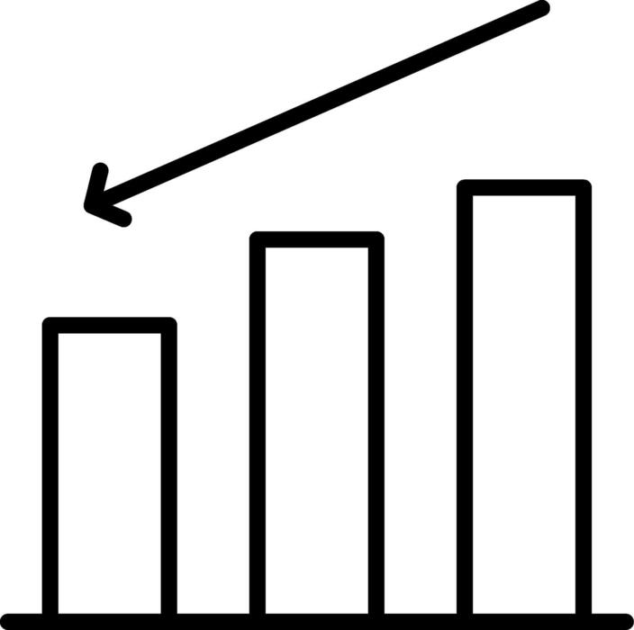 Decreasing Graph Vector Art, Icons, and Graphics for Free Download