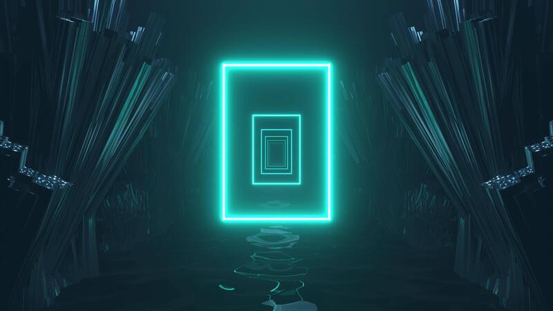 Cyan Infinite Sci Fi Neon Corridor Background Vj Loop I 4k 54339911