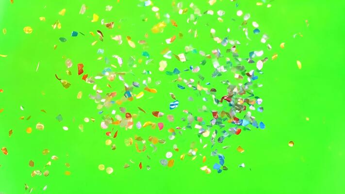 Confetti Green Screen Stock Video Footage for Free Download
