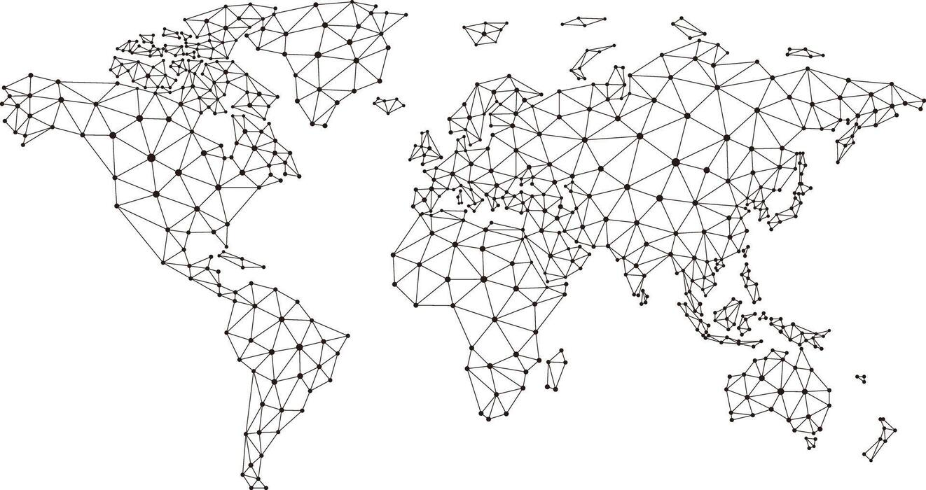 World Map Network Vector Art, Icons, and Graphics for Free Download
