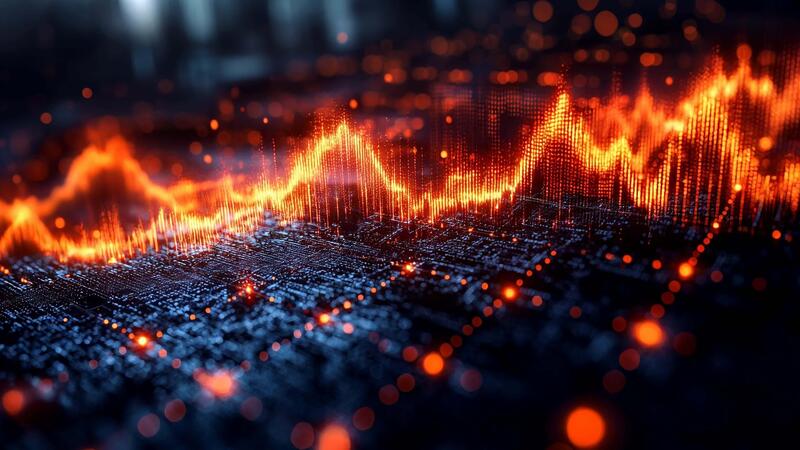 Data Visualization Footage Showing Vibrant Sound Wave Patterns 54528956 ...