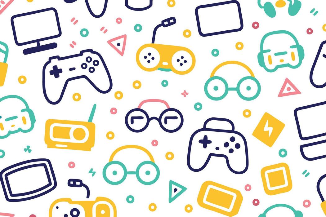 Video Game Controller Pattern Vector Art Icons And Graphics For Free