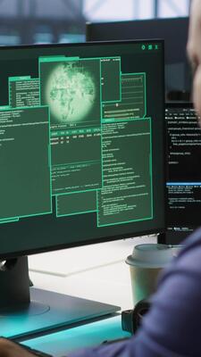 Hacking Screen Stock Video Footage for Free Download