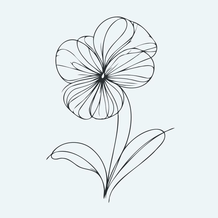 Black Line Flower Vector Art, Icons, and Graphics for Free Download