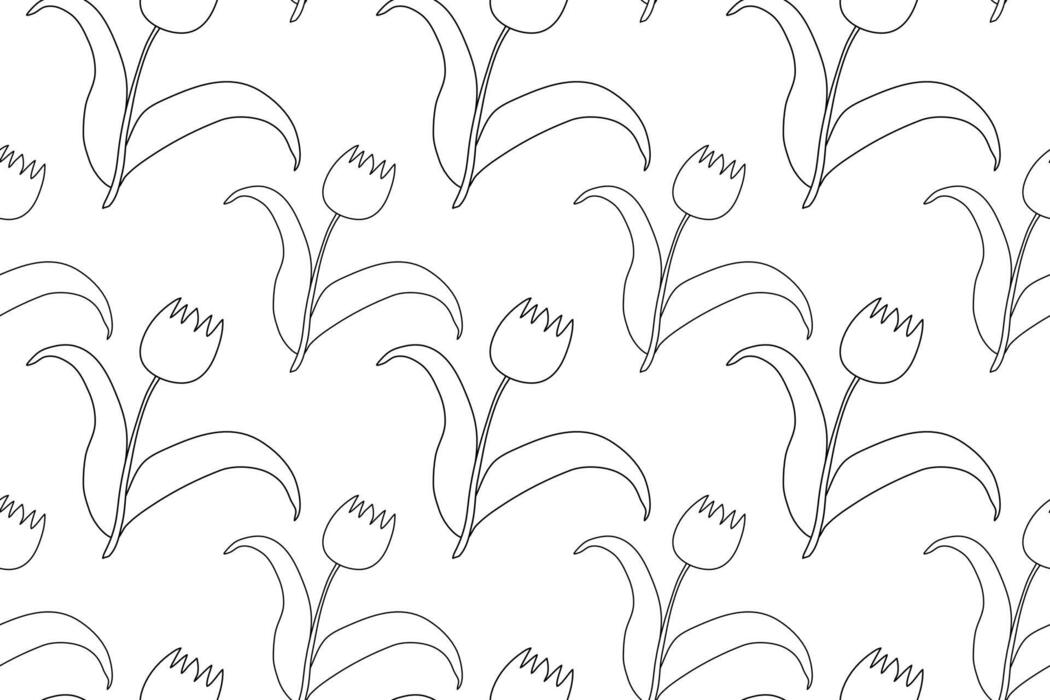 Tulip Seamless Pattern Vector Art Icons And Graphics For Free Download