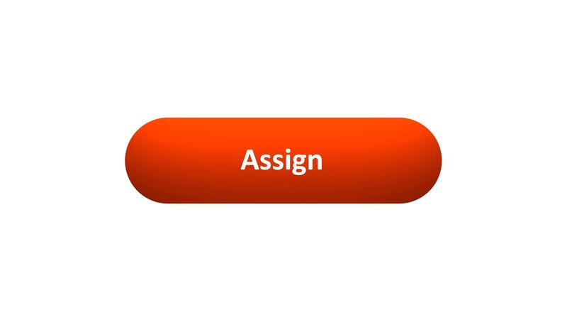 Animation of 'Assign' Button Clicked by Computer Mouse with Color-Changing Effect and ...
