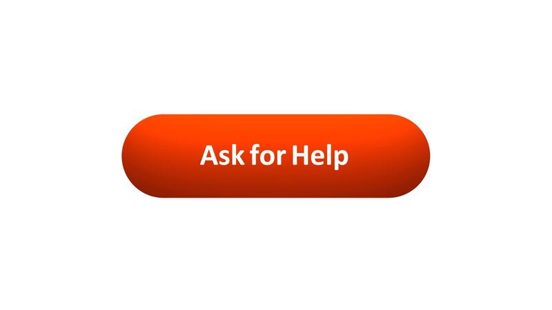 Animation of 'Ask for Help' Button Clicked by Computer Mouse with Color-Changing Effect and ...
