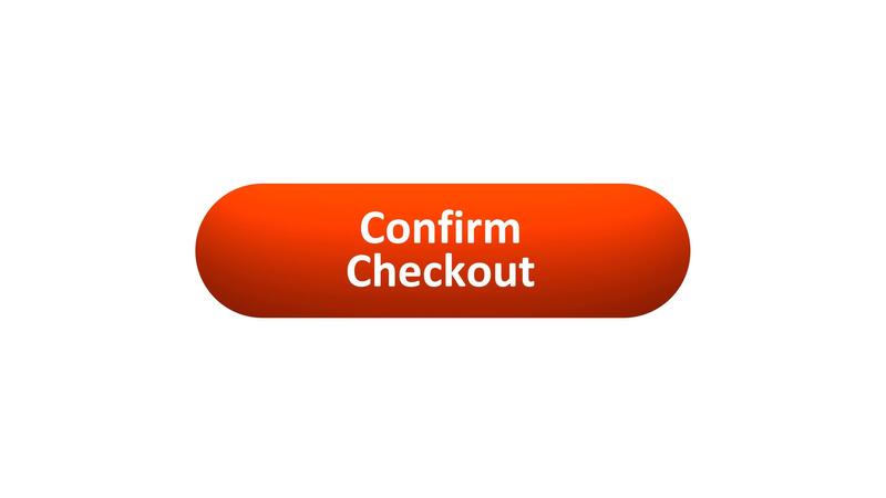 Animation of 'Confirm Checkout' Button Clicked by Computer Mouse with Color-Changing Effect and ...
