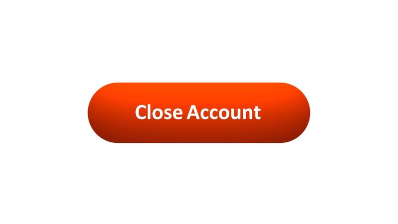 Animation of 'Close Account' Button Clicked by Computer Mouse with Color-Changing Effect and ...