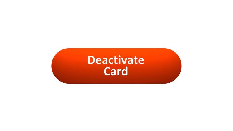 Animation of 'Deactivate Card' Button Clicked by Computer Mouse with ... Animation of 'Deactivate Card' Button Clicked by Computer Mouse with ...