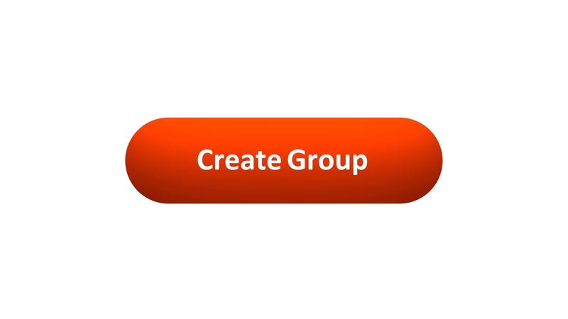 Animation of 'Create Group' Button Clicked by Computer Mouse with Color-Changing Effect and ...