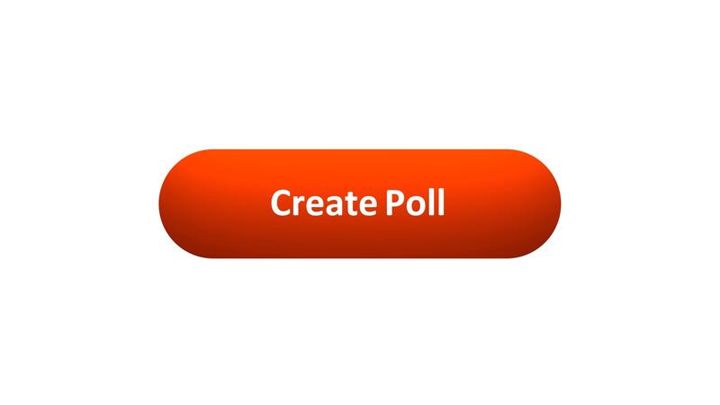 Animation of 'Create Poll' Button Clicked by Computer Mouse with Color-Changing Effect and ...