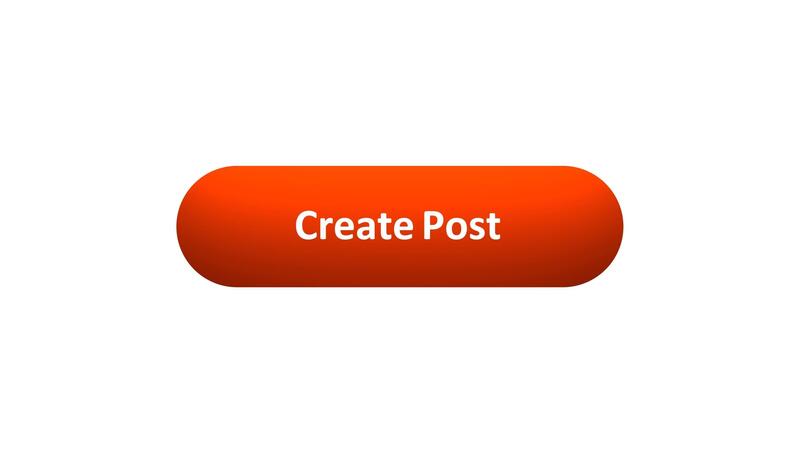 Animation of 'Create Post' Button Clicked by Computer Mouse with Color-Changing Effect and ...