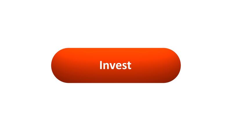 Animation of 'Invest' Button Clicked by Computer Mouse with Color Changing Effect and ...