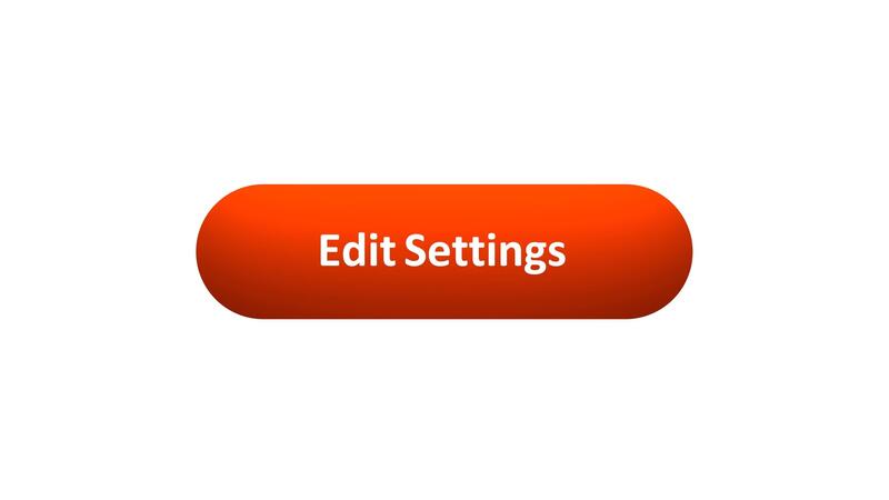Animation of 'Edit Settings' Button Clicked by Computer Mouse with Color-Changing Effect and ...