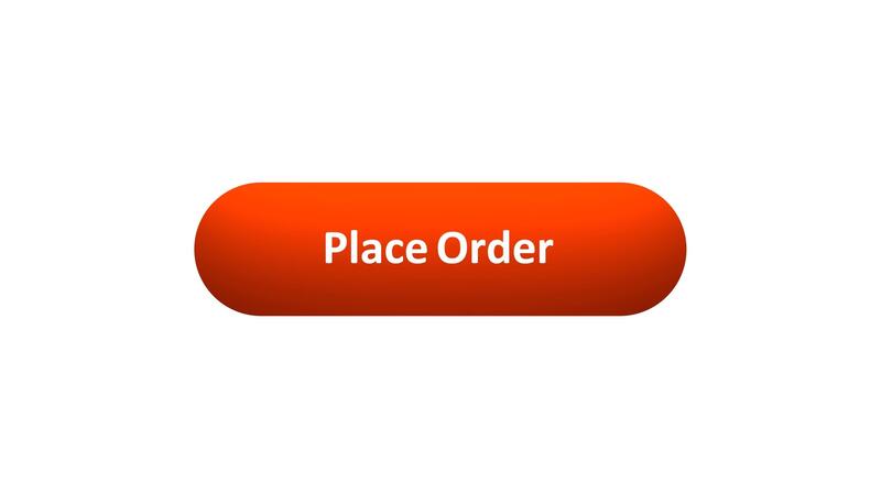 Animation of 'Place Order' Button Clicked by Computer Mouse with Color-Changing Effect and ...