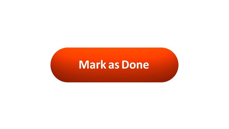 Animation of 'Mark as Done' Button Clicked by Computer Mouse with Color-Changing Effect and ...