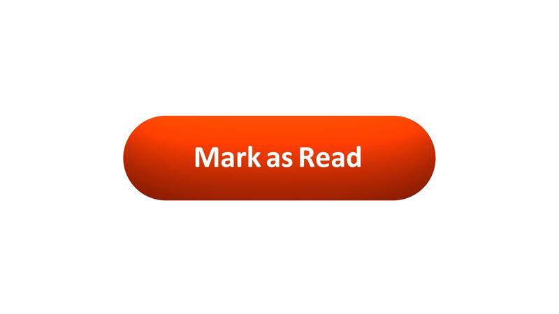Animation of 'Mark as Read' Button Clicked by Computer Mouse with Color-Changing Effect and ...