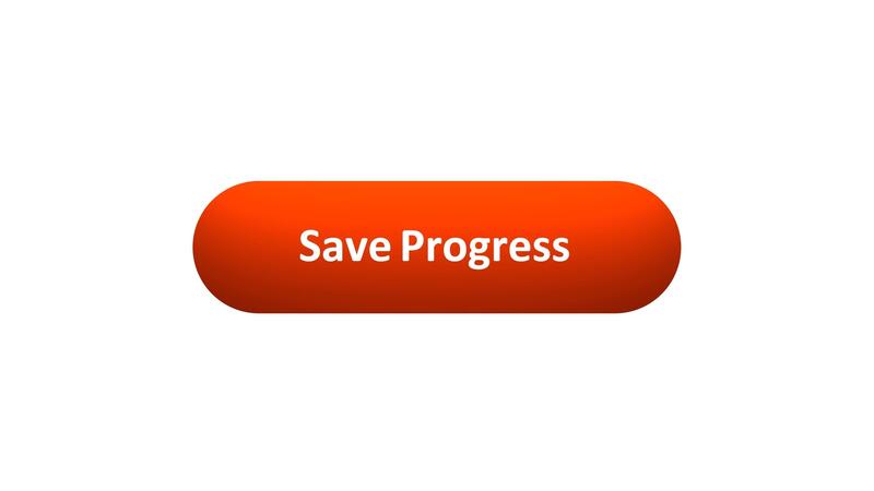 Animation of 'Save Progress' Button Clicked by Computer Mouse with Color-Changing Effect and ...