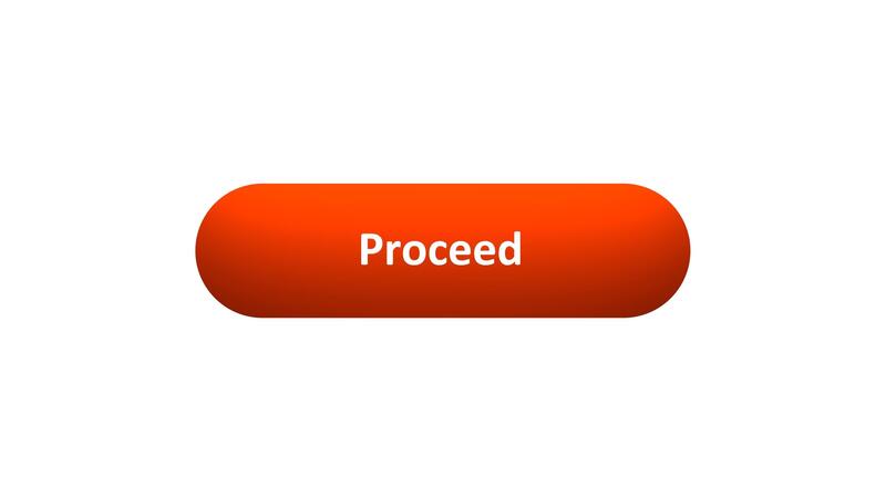 Animation of 'Proceed' Button Clicked by Computer Mouse with Color-Changing Effect and ...