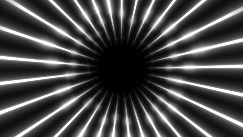 white color glowing and shiny neon lines 3d tunnel modern design Loop-able dark geometrical ...