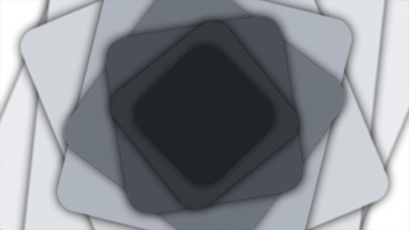 White Color Rotating Multiple Square Shapes Gradient Design Loop Able