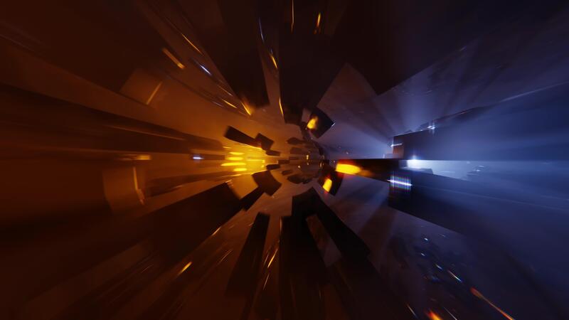 Blue and Orange Spectacular Beautiful Sci-Fi Infinity Tunnel Background VJ Loop I 4K 54752358 ...