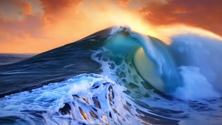 Ocean Waves Animated Stock Video Footage for Free Download