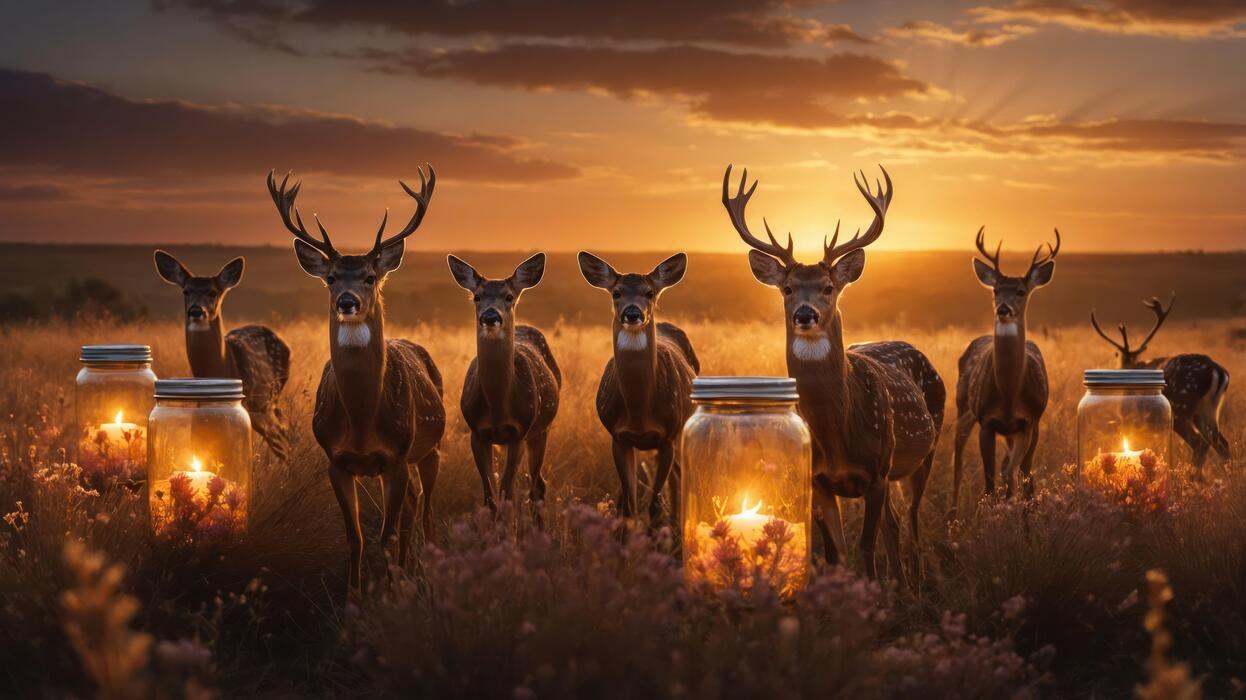 Deer Sunset Stock Photos, Images and Backgrounds for Free Download