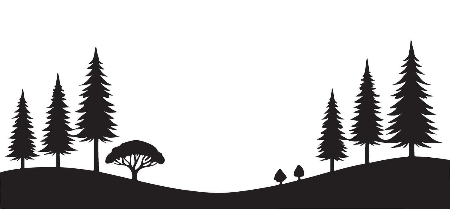 Tree Line Silhouette Vector Art, Icons, and Graphics for Free Download